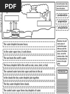Water Cycle Worksheet Cut And Paste