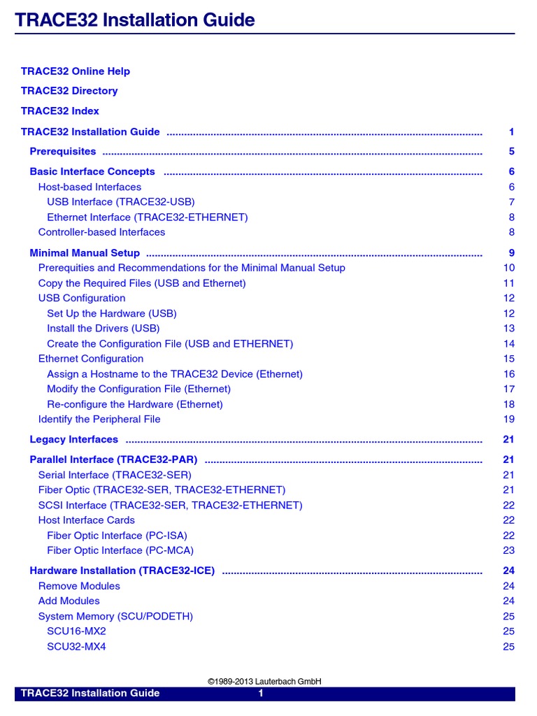 Installation Trace 32 | PDF | Usb | Booting