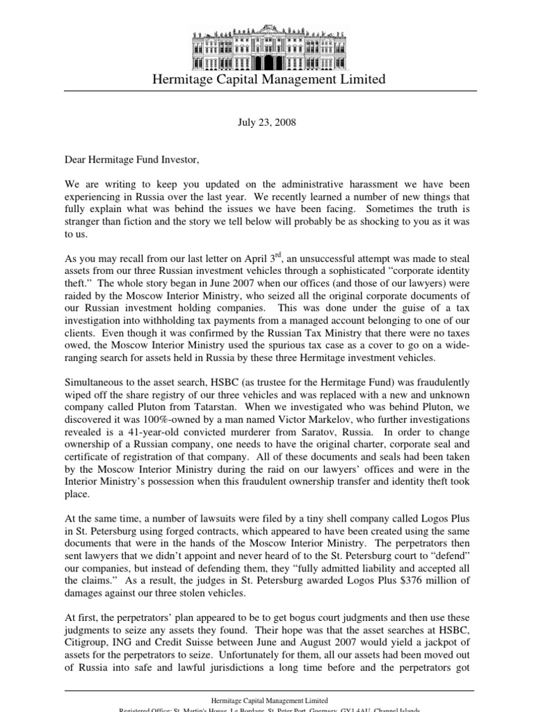 Letter To Investors | PDF