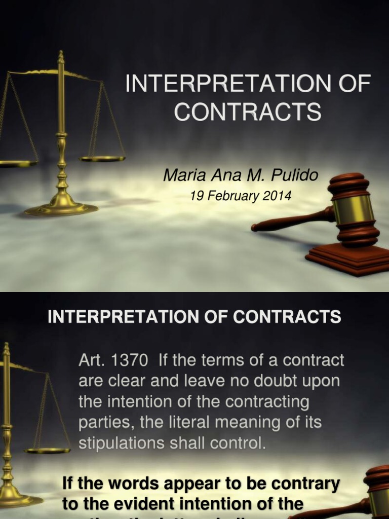 Chapter 5 Interpretation of Contracts | PDF | Private Law | Common Law