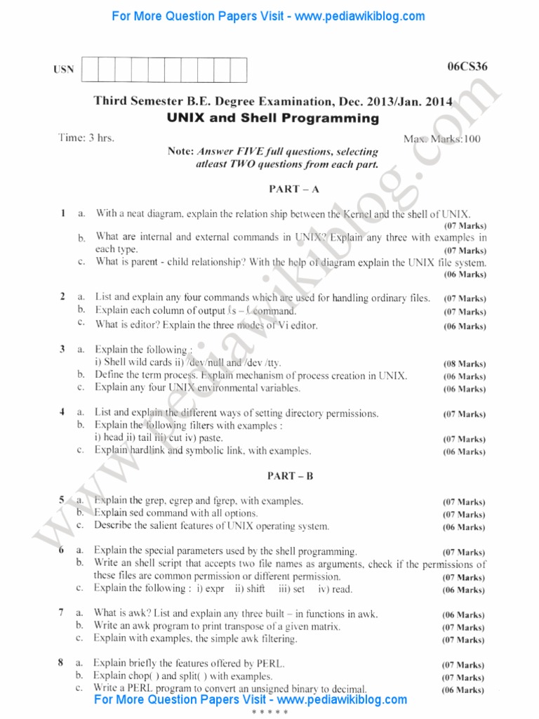 Unix & Shell Programming Jan 2014 | Download Free PDF | Unix | Command ...