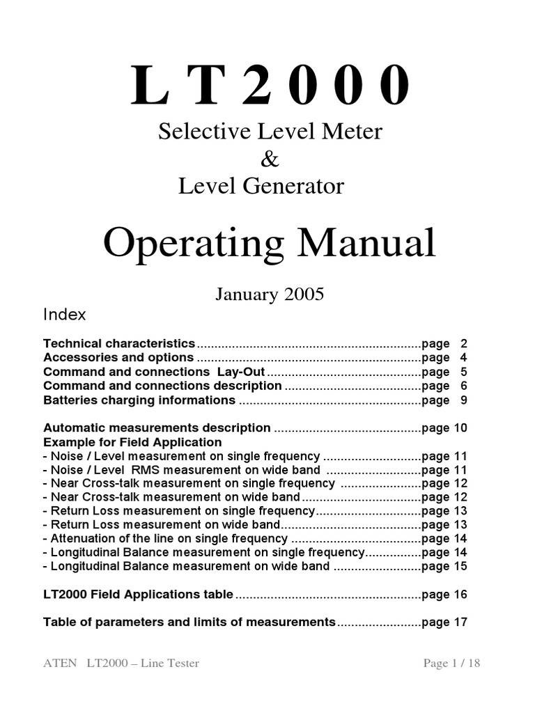 LT2000 User Guide PDF Battery Charger Decibel