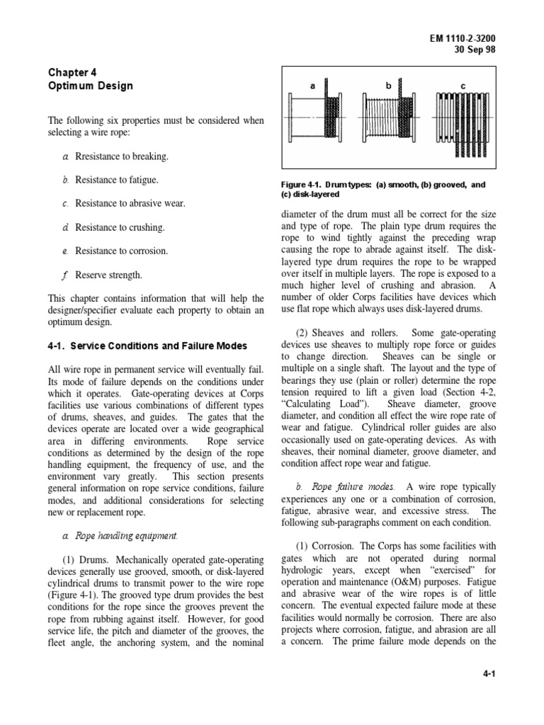 Wire Drum Design | PDF | Wear | Rope