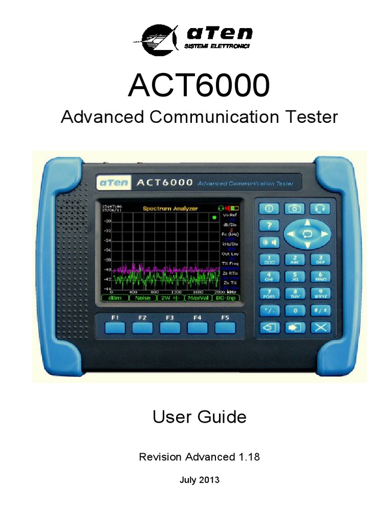 ACT6000 User Guide 1.18 | PDF | Decibel | Capacitor