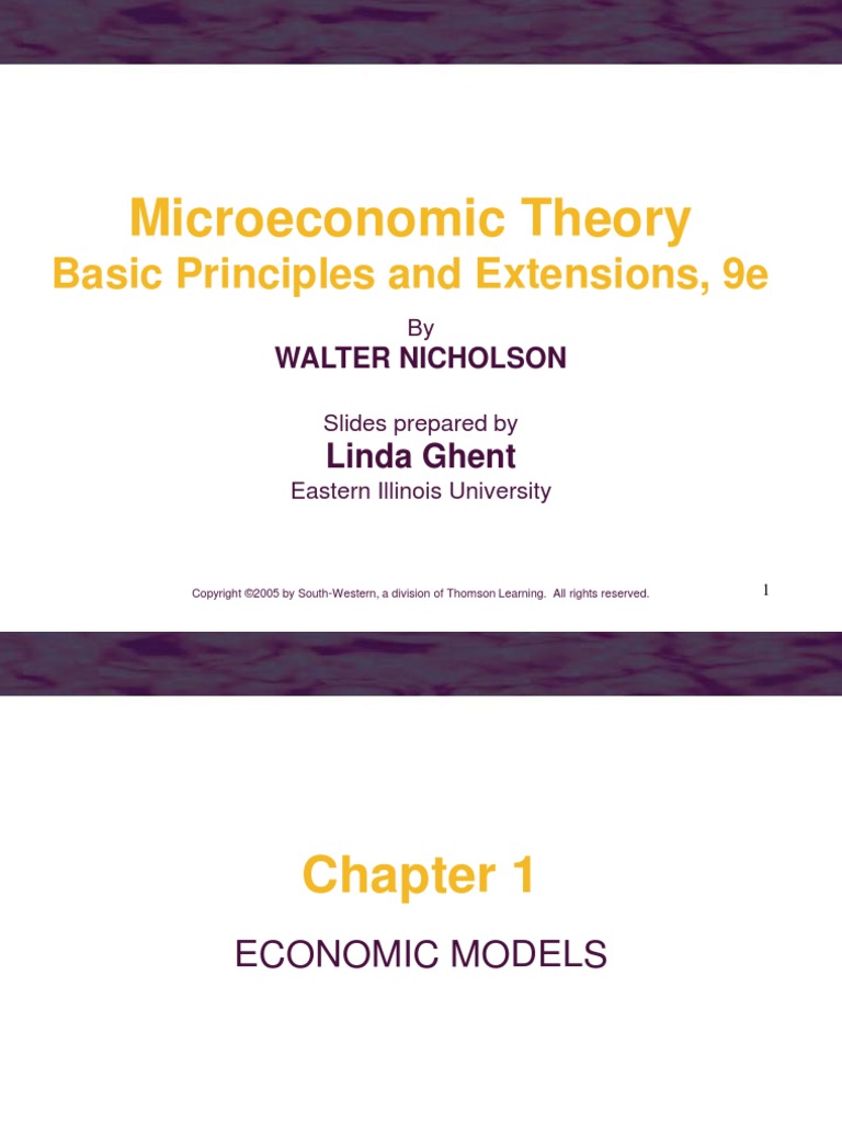 Microeconomic Theory: Basic Principles and Extensions, 9e | PDF | Economic Equilibrium | Value ...