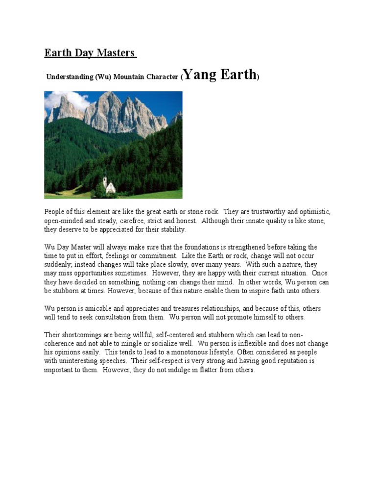 Day Master - Earth | PDF