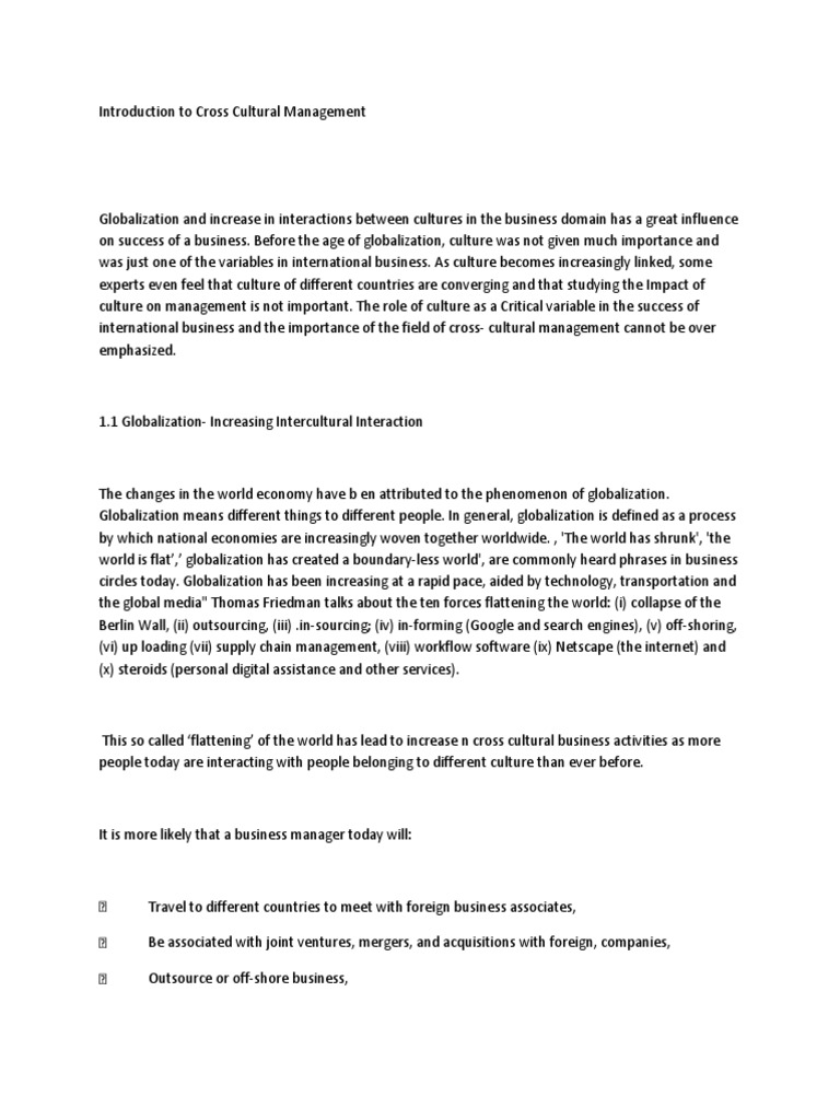 Cross-Cultural Management Essentials | PDF