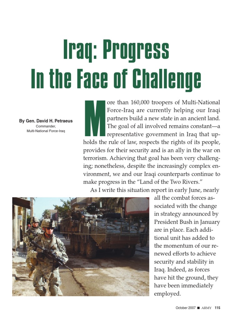 Iraq Security Progress Report | PDF | 101st Airborne Division | 82nd ...