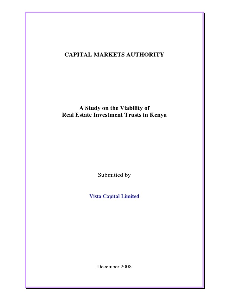 Study On The Viability of REITs in Kenya - Summary | PDF | Real Estate ...