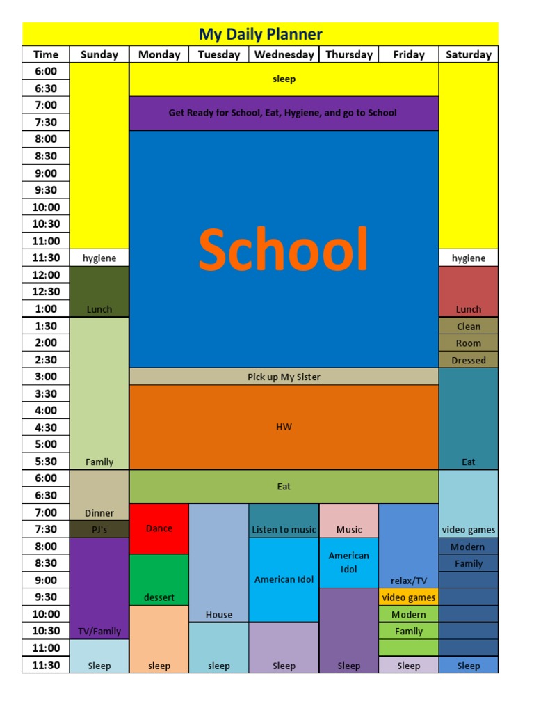 Weekly Schedule and Daily Planner | PDF
