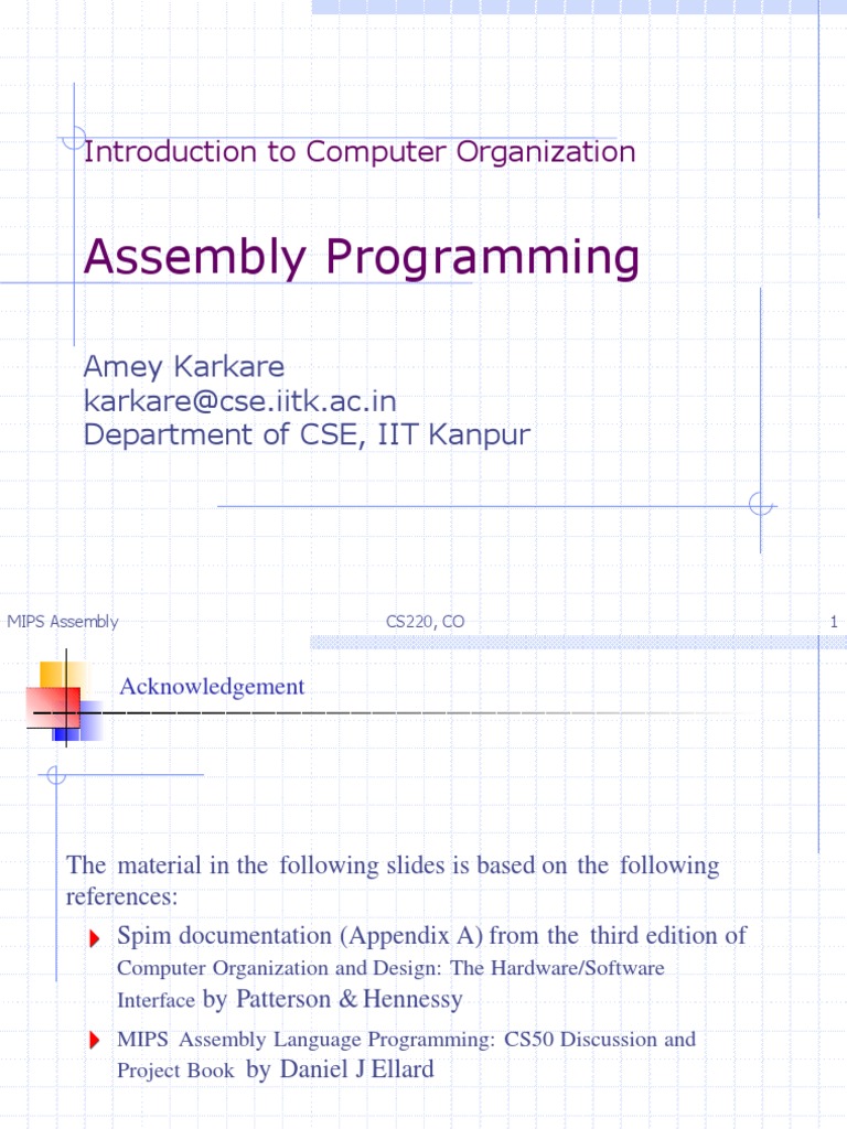 Assembly Programming: Introduction To Computer Organization | PDF | Subroutine | Assembly Language