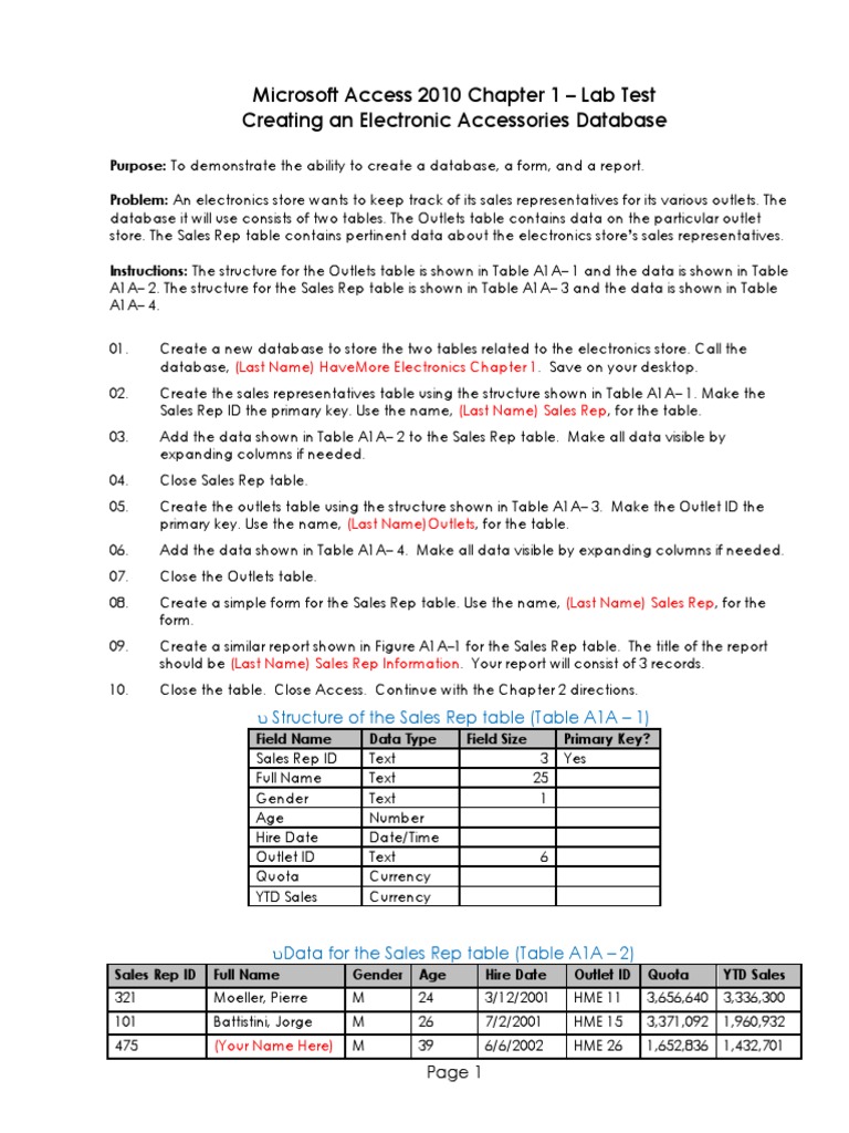 Access Final Exam Chapter 1 CS1000 | PDF | Databases | Data Management Software