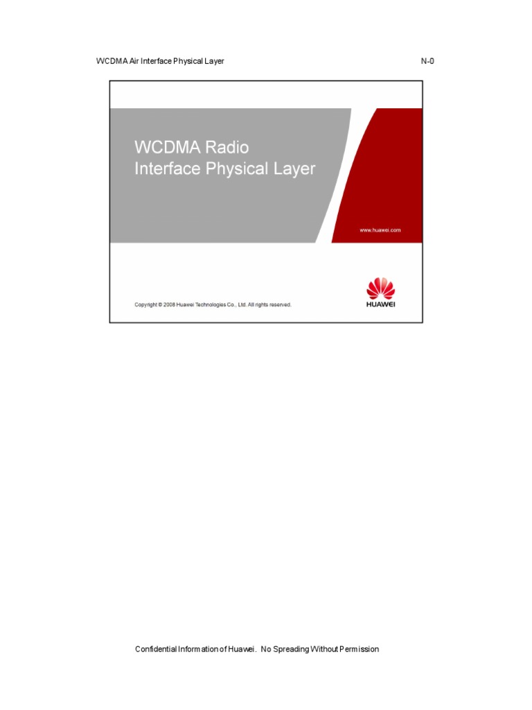 OWA310010 WCDMA Radio Interface Physical Layer ISSUE 1.10 ...