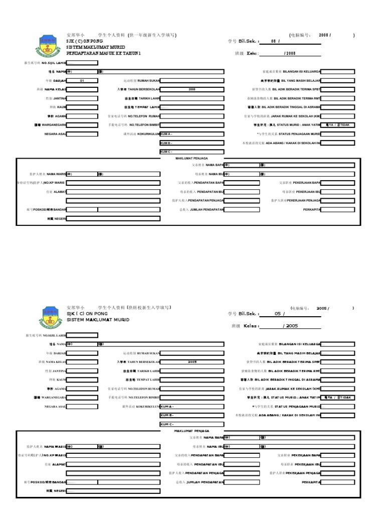 Profil Murid 2008 | PDF