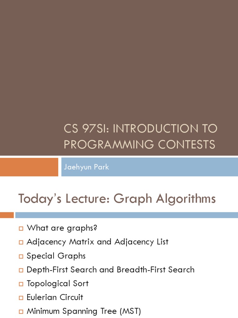 06 Basic Graph Algorithms Pdf Computational Problems Computer