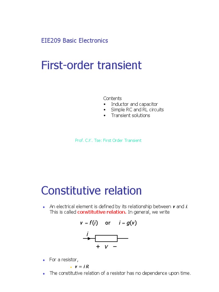 EIE209 Basic Electronics | PDF | Electrical Network | Electromagnetism