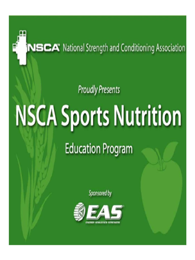 NSCA - SNP Strength-Power Athletes-Slides | PDF | Carbohydrates ...