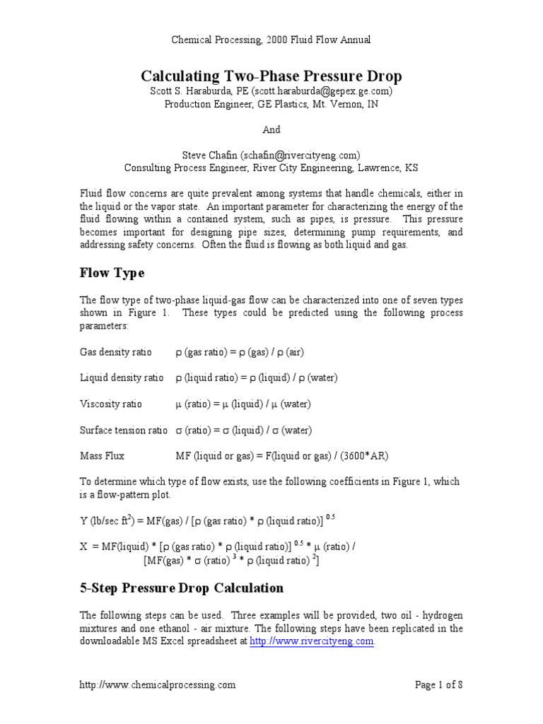 Calculating Two-Phase Pressure Drop: Flow Type | PDF | Reynolds Number ...