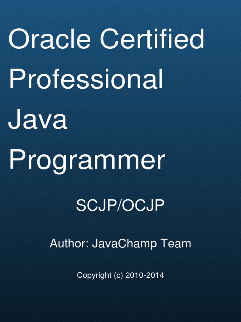 Oracle Certified Professional Java Programmer Scjp Ocjp Mock Exams Pdf Creative Commons