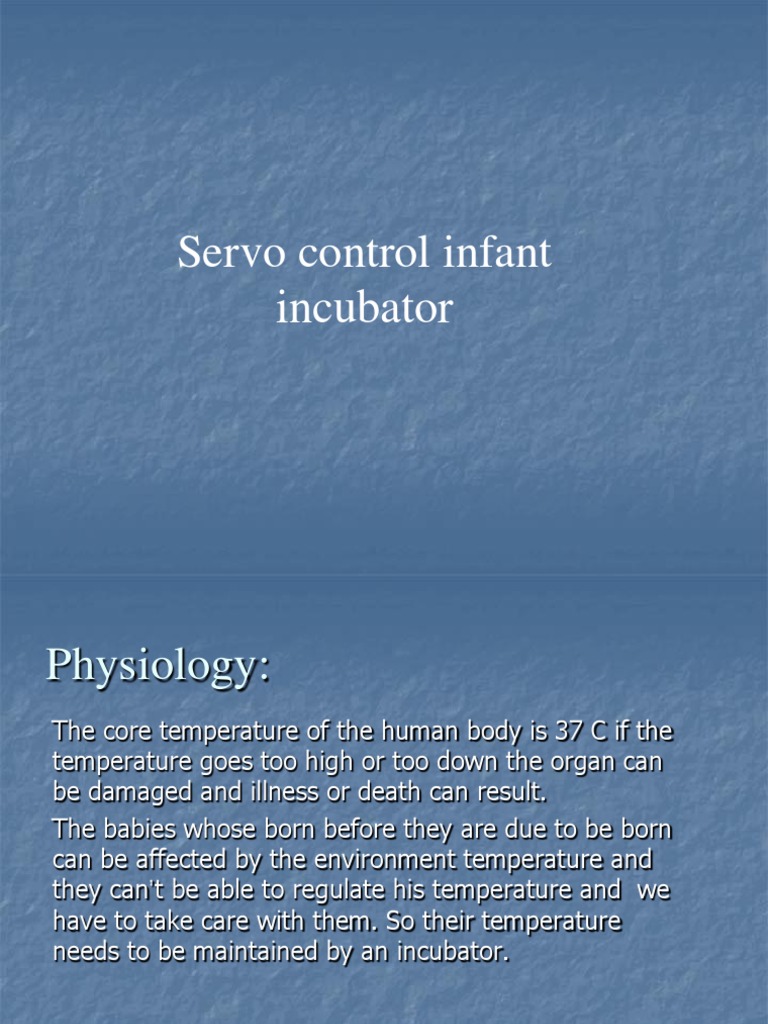 Servo-Controlled Infant Incubator | PDF | Neonatal Intensive Care Unit ...