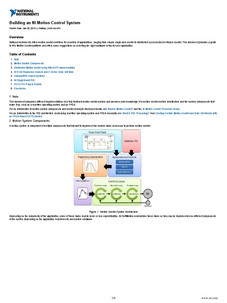 NI-Tutorial-Building An NI Motion Control System | PDF | Servomechanism | Application ...