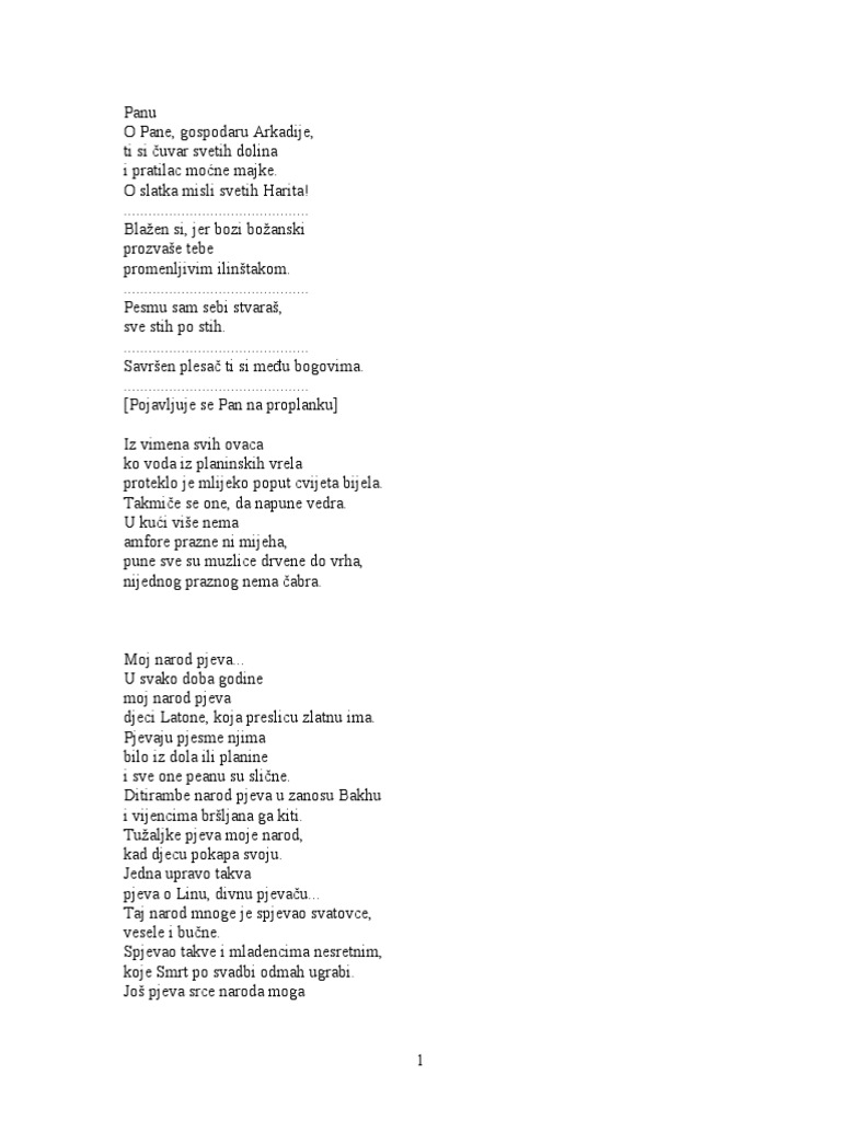 Izbor Iz Fragmenata - Pindar | PDF