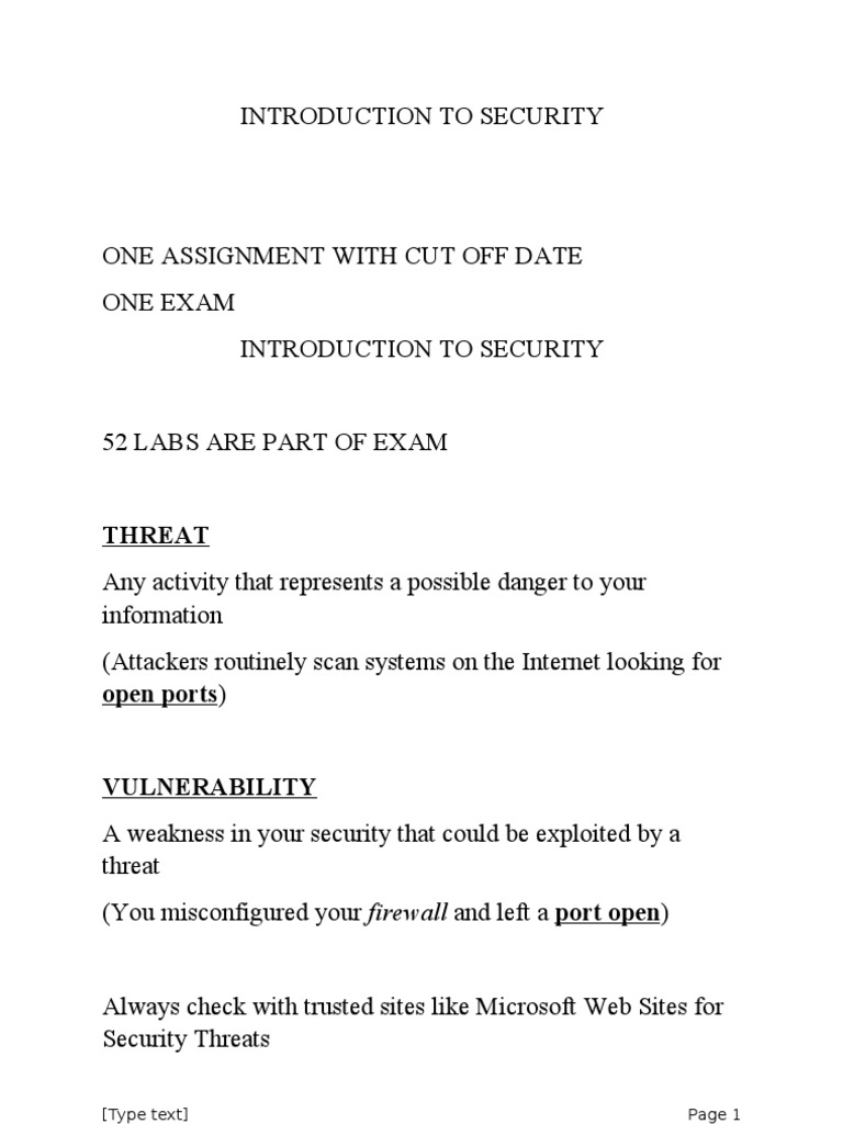 Introduction To Security | PDF | Cybercrime | Cyberspace