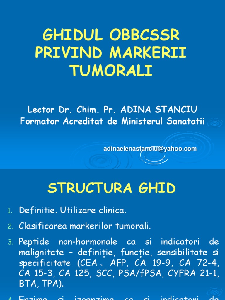 Ghid Markeri Tumorali | PDF
