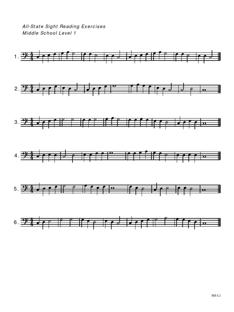 Solfeo Clave de Fa 1 Nivel | PDF