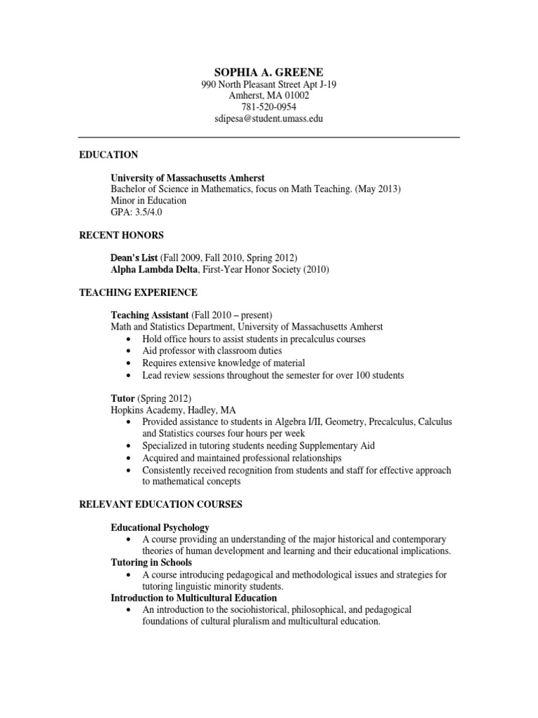 Sophia Resume | PDF