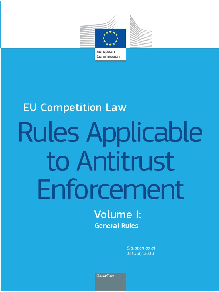 EU Competition Law: Rules Applicable To Antitrust Enforcement | PDF ...