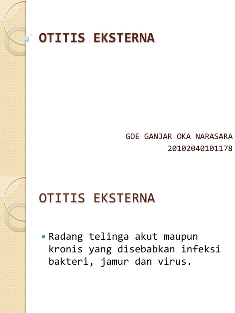 Otitis Eksterna | PDF
