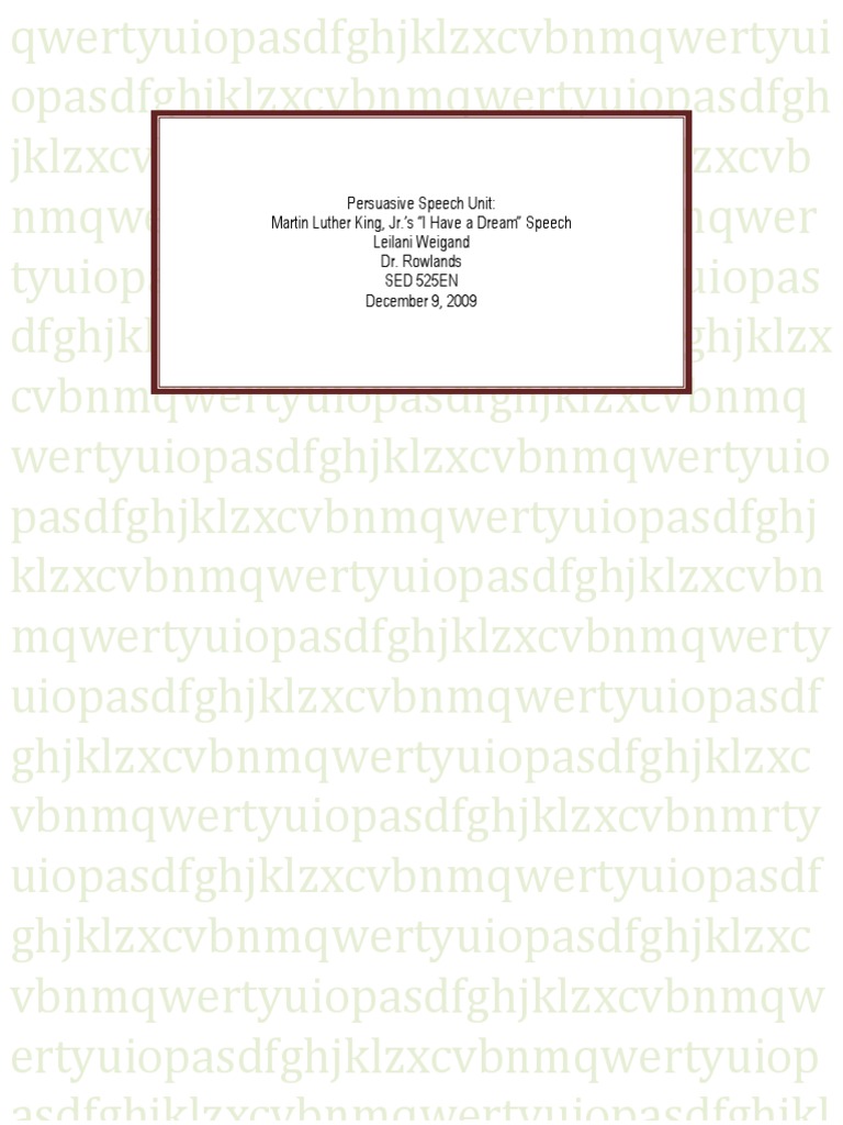 Persuasive Speech Unit | Download Free PDF | Rhetoric | Reading (Process)