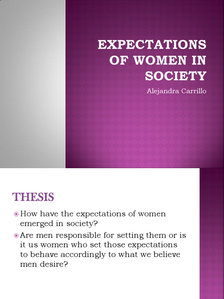 Expectations of Women in Society | PDF | Sexual Emotions | Mammalian ...