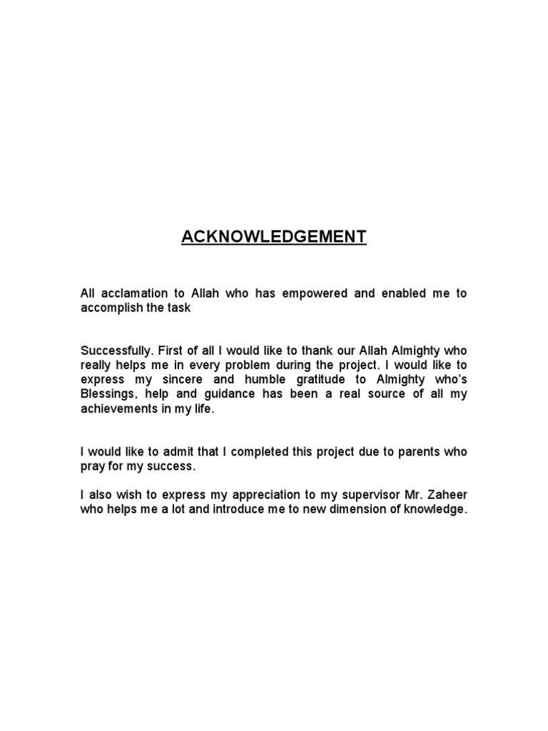 Acknowledgement | PDF | Textile Manufacturing | Textiles