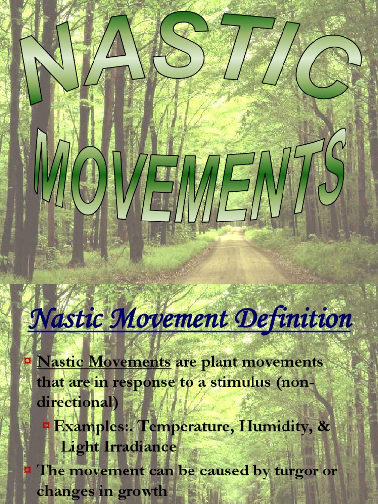 Plants Nastic Movements | PDF | Plant Hormone | Auxin