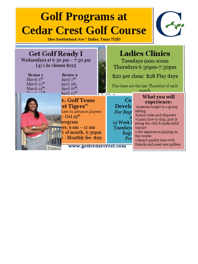 Golf Programs at Cedar Crest Golf Course: Maulana Dotch | PDF | Cooking ...