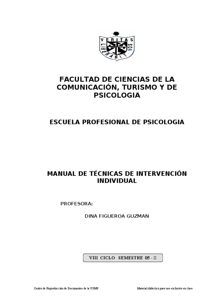 8º Tecnicas de Intervención Individual | PDF