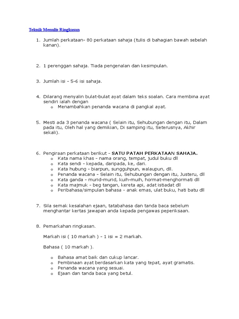 Format Menulis Ringkasan | PDF