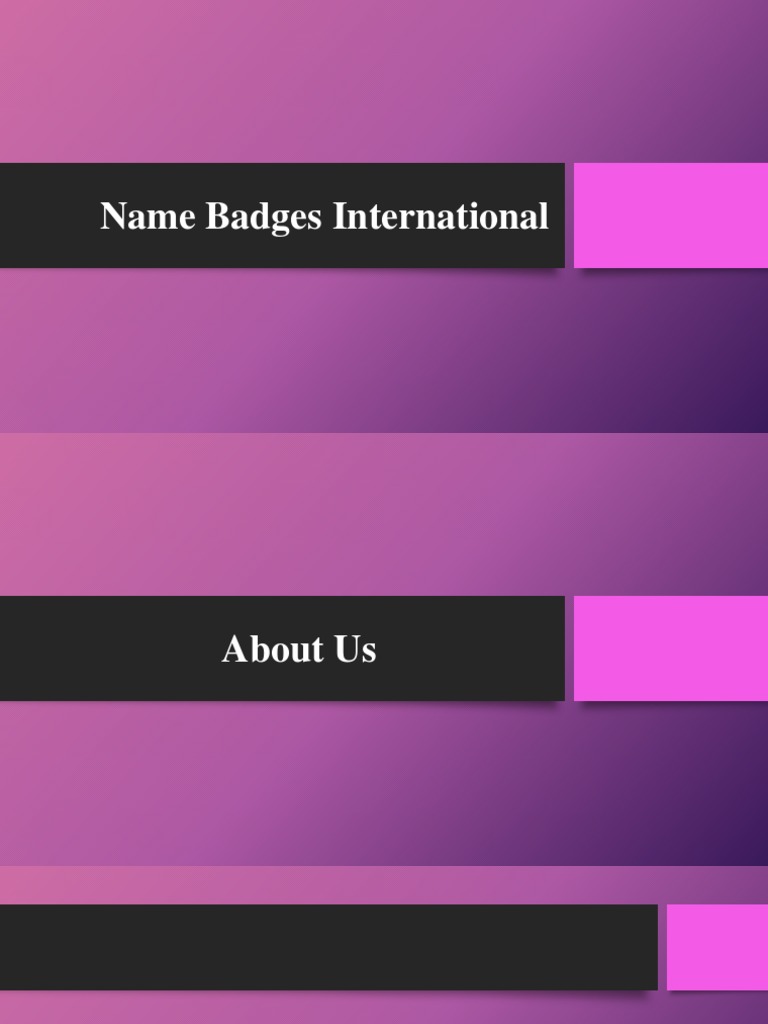 Name Badges International-Providing The Best Name Badges | PDF