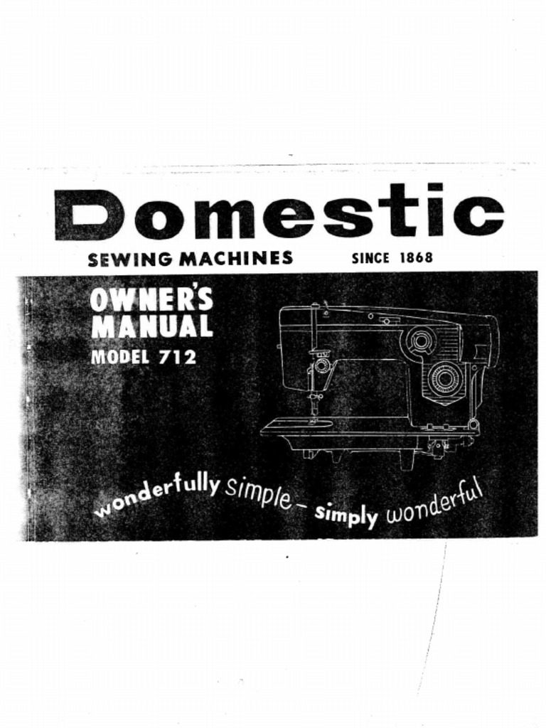 Eaton Viking or Domestic Sewing Machine Model 712 | PDF | Sewing ...