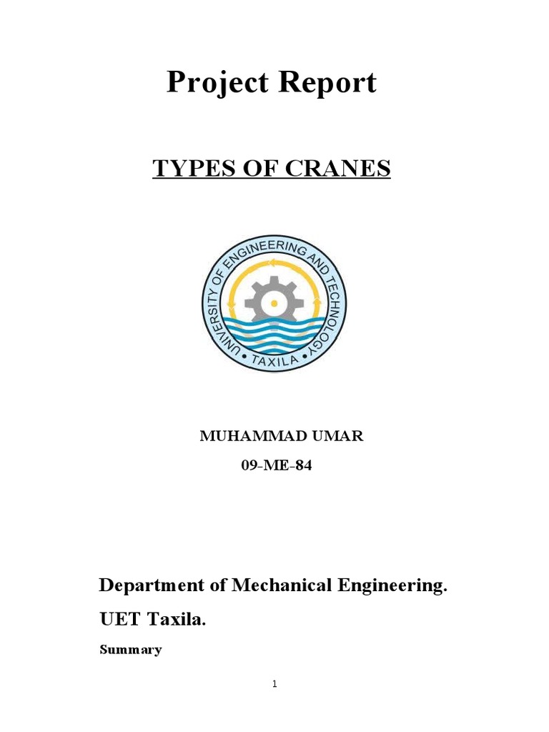 Cranes and Types of Cranes | PDF | Crane (Machine) | Equipment
