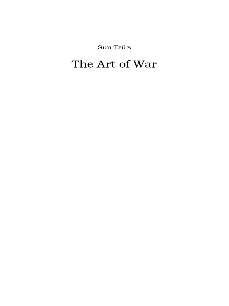 Art of War | PDF | Siege | The Art Of War