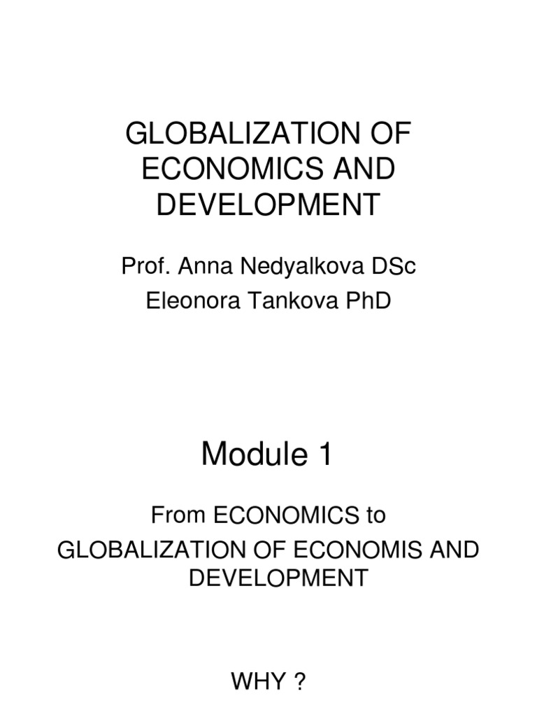 Understanding Globalized Economic Development | PDF | Economic ...