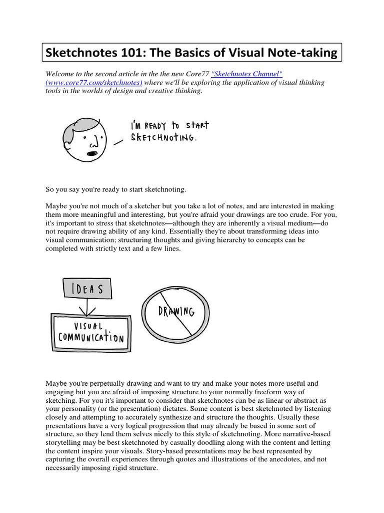 Sketchnotes 101 | PDF | Cognitive Science | Cognition