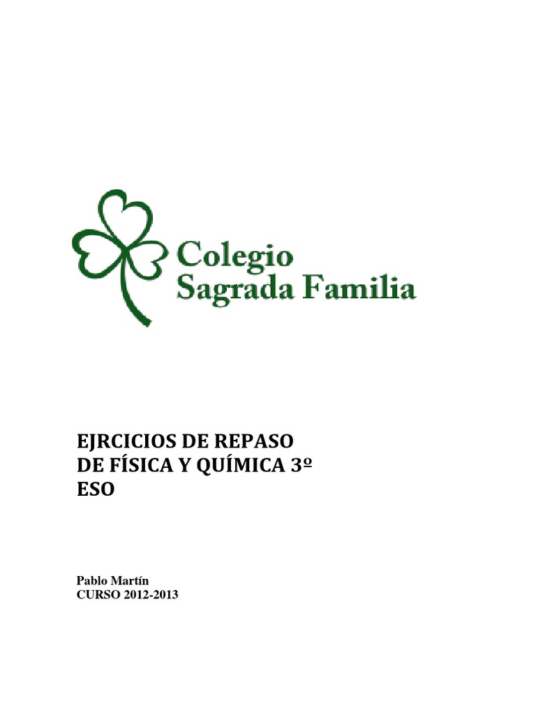 Física y Química 3º ESO | PDF | Hidrógeno | Núcleo atómico
