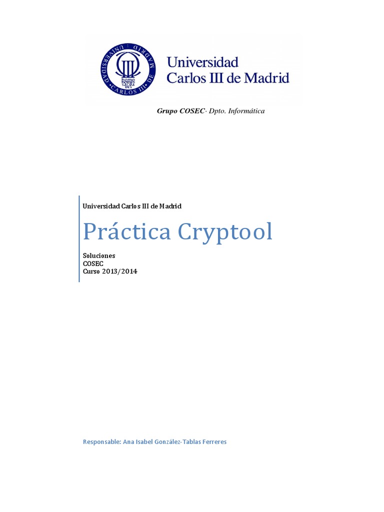 Práctica de Criptografía con Cryptool | PDF | Cifrado | Criptoanálisis