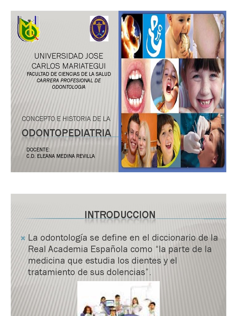 Historia y Concepto de Odontopediatría | PDF | Odontología | Adultos