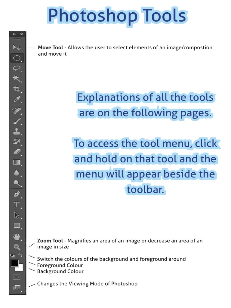 Photoshop Tools | PDF | Adobe Photoshop | Computing And Information ...