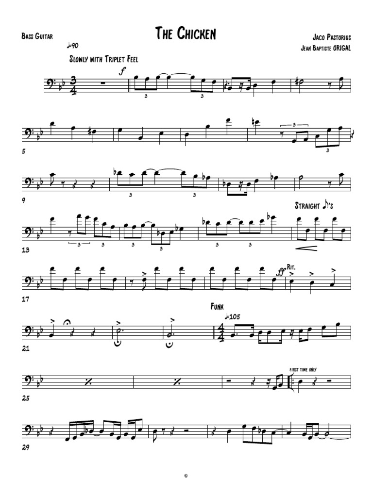 Chicken - Bass Guitar PDF | PDF